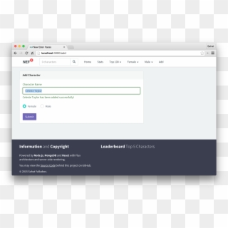 Create A Character Voting App Using React, Node - Mongodb Eve, HD Png Download - 2254x1548 ...